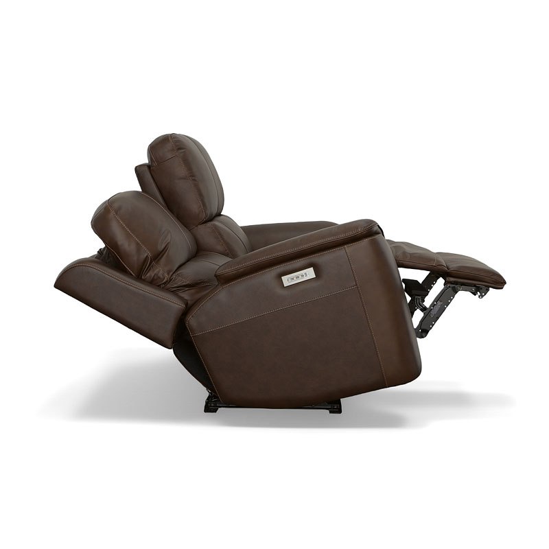 Henry Power Reclining Loveseat (Dark Brown) Flexsteel | Furniture Cart