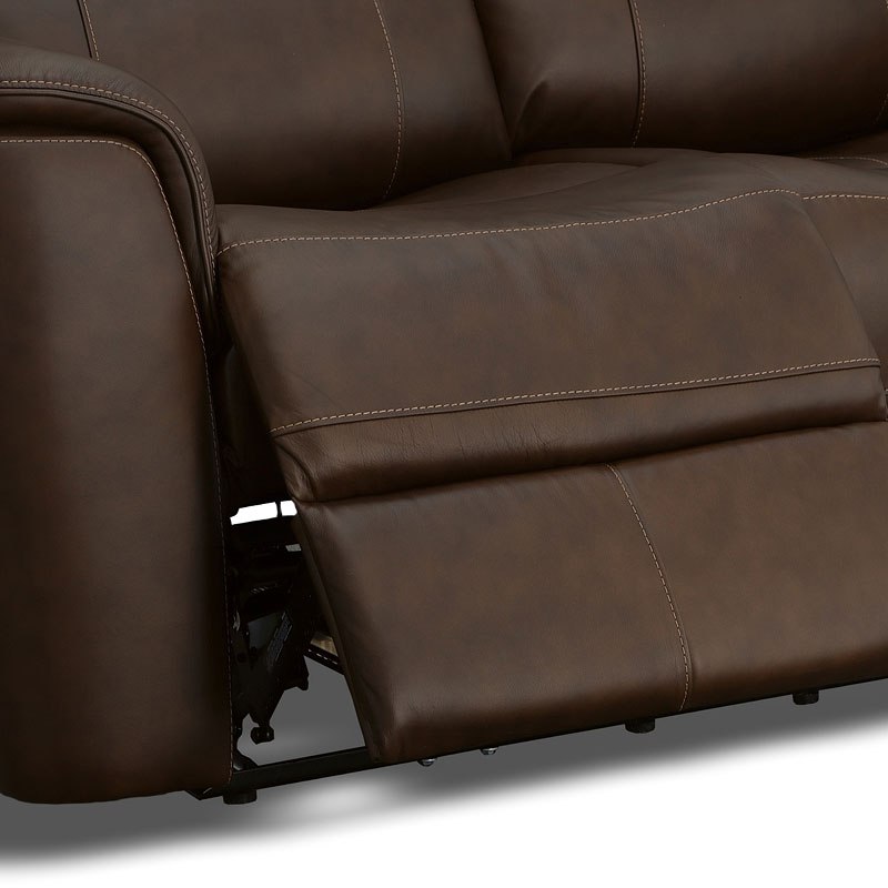 Henry Power Reclining Loveseat (Dark Brown) Flexsteel | Furniture Cart