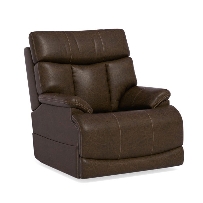 Clive Fabric Power Reclining Living Room Set (Dark Brown) Flexsteel ...
