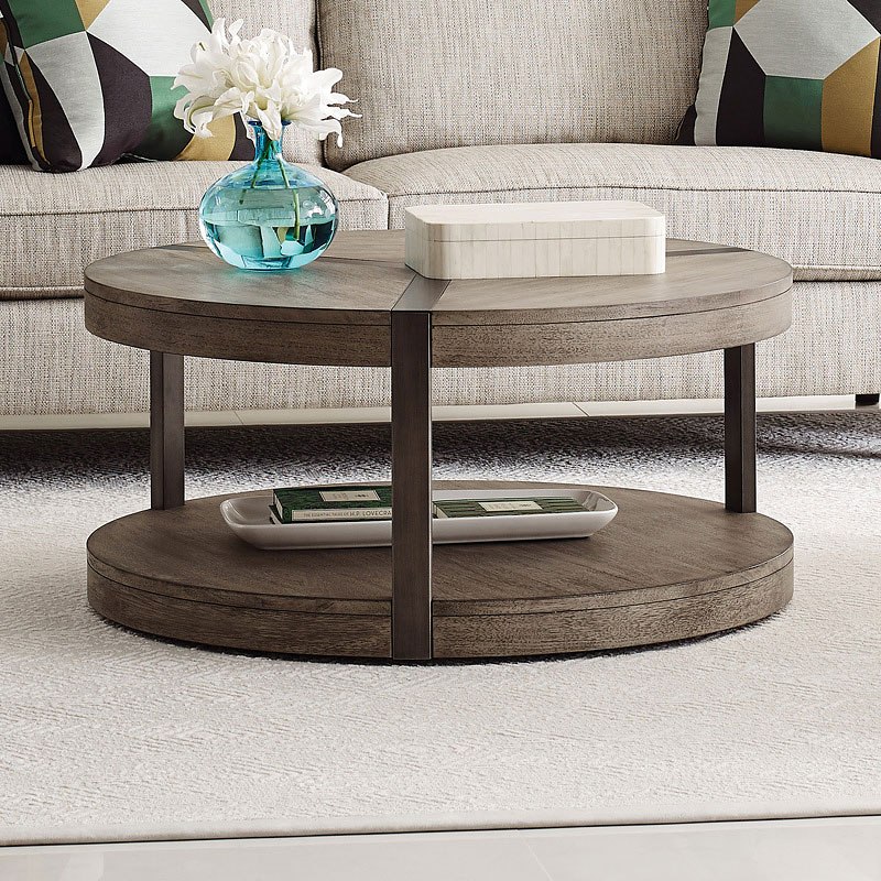 Sandler Round Coffee Table Hammary | Furniture Cart