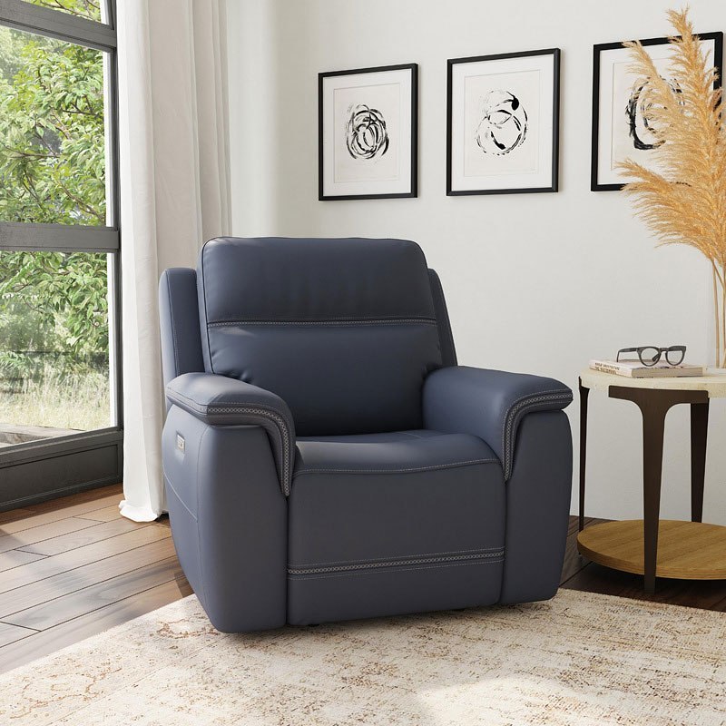 Sawyer Power Recliner (Blue) Flexsteel | Furniture Cart