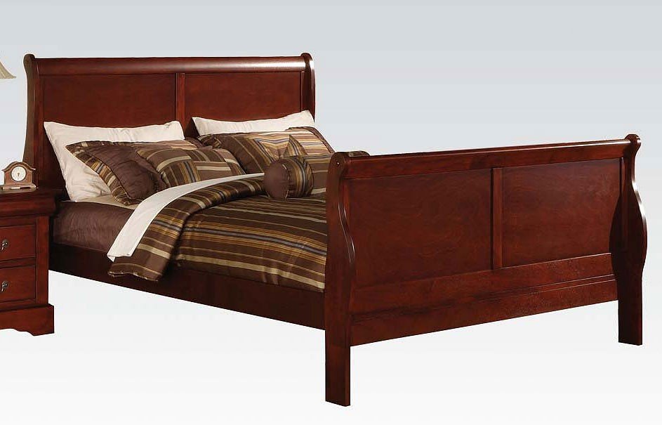 Louis Philippe III Sleigh Bed (Cherry) Acme Furniture | Furniture Cart