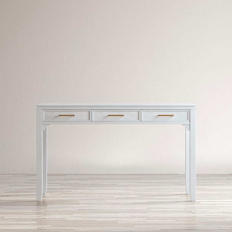 Gramercy 3 Drawer Power Desk (Blanc) Jofran Furniture | Furniture Cart