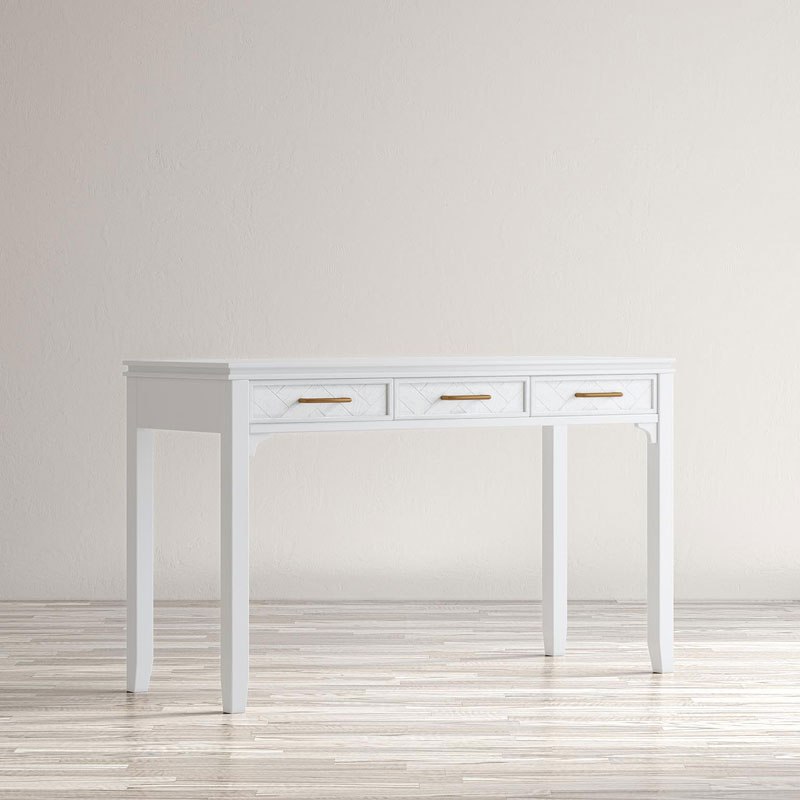 Gramercy 3 Drawer Power Desk (Blanc) Jofran Furniture | Furniture Cart