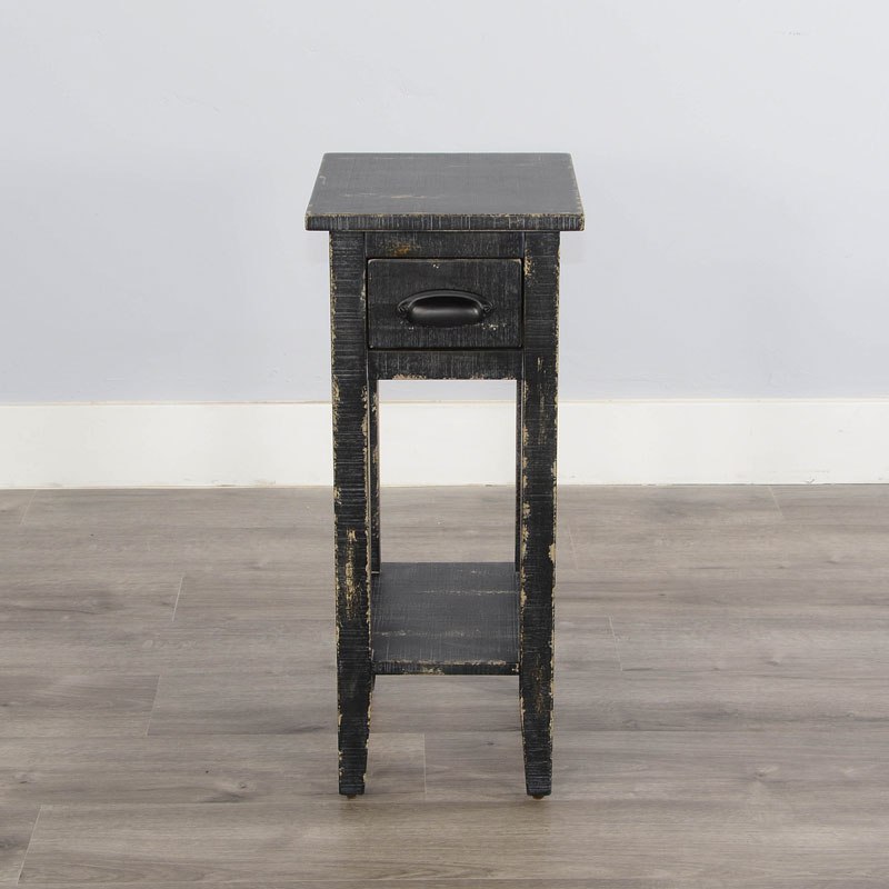 Marina Chairside Table (Black Sand) Sunny Designs | Furniture Cart