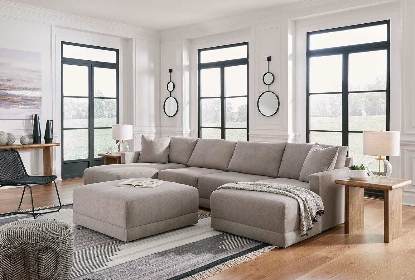 Katany Shadow Modular Sectional Set BenchCraft | Furniture Cart
