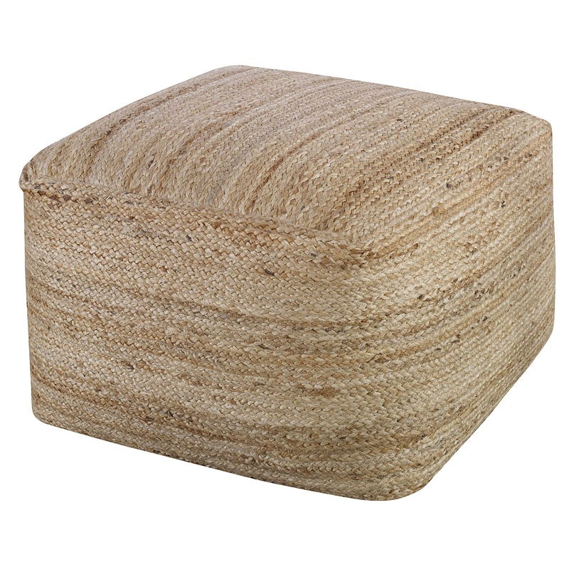 Camden Braided Hemp Pouf Uttermost | Furniture Cart