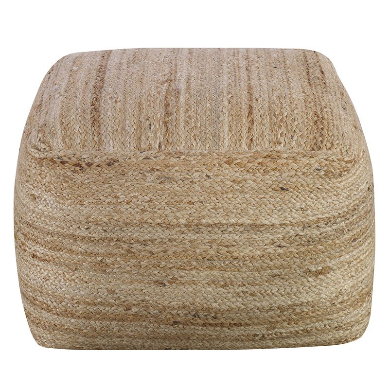 Camden Braided Hemp Pouf Uttermost | Furniture Cart
