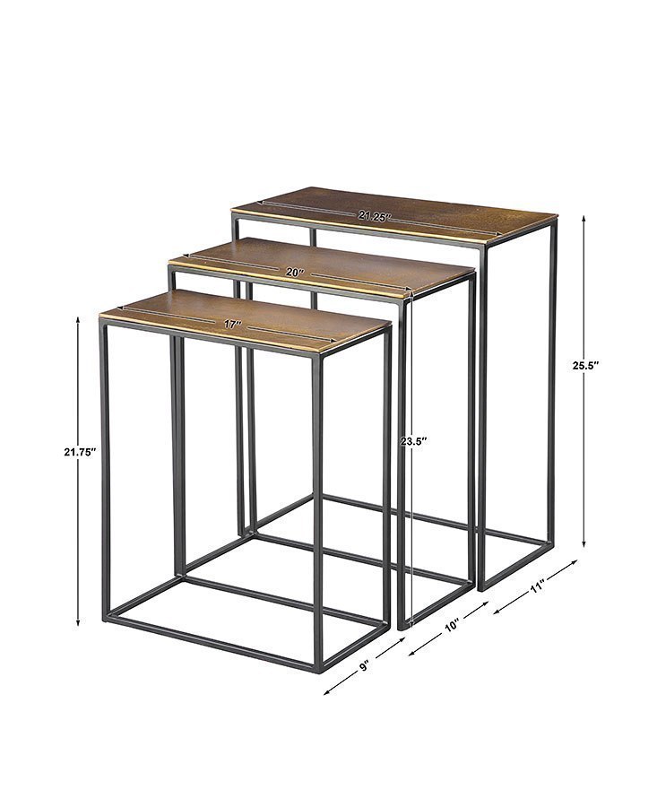 Coreene Gold Nesting Tables (Set Of 3) Uttermost | Furniture Cart