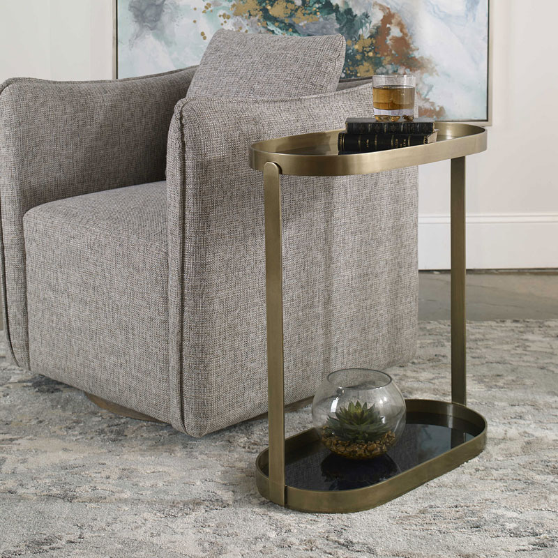 Adia Antique Gold Accent Table Uttermost | Furniture Cart