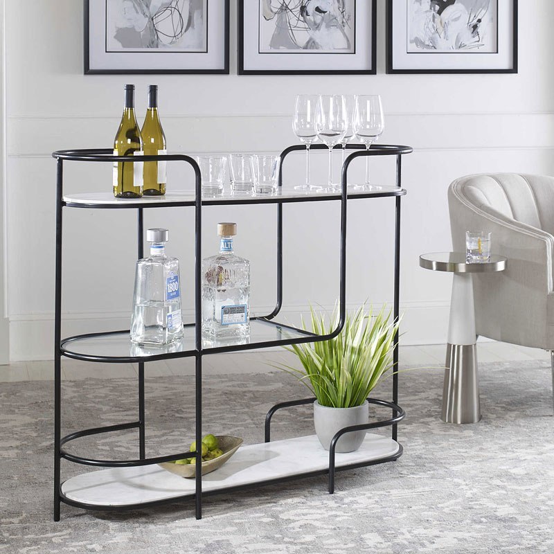 Trolley Bar Console Uttermost | Furniture Cart