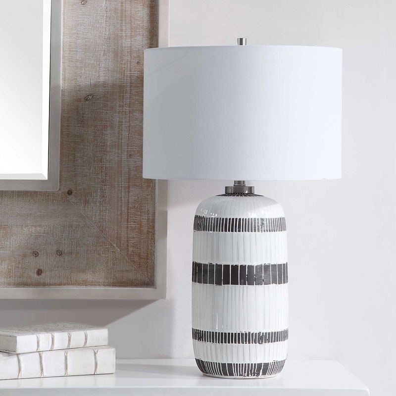 Granger Striped Table Lamp Uttermost | Furniture Cart