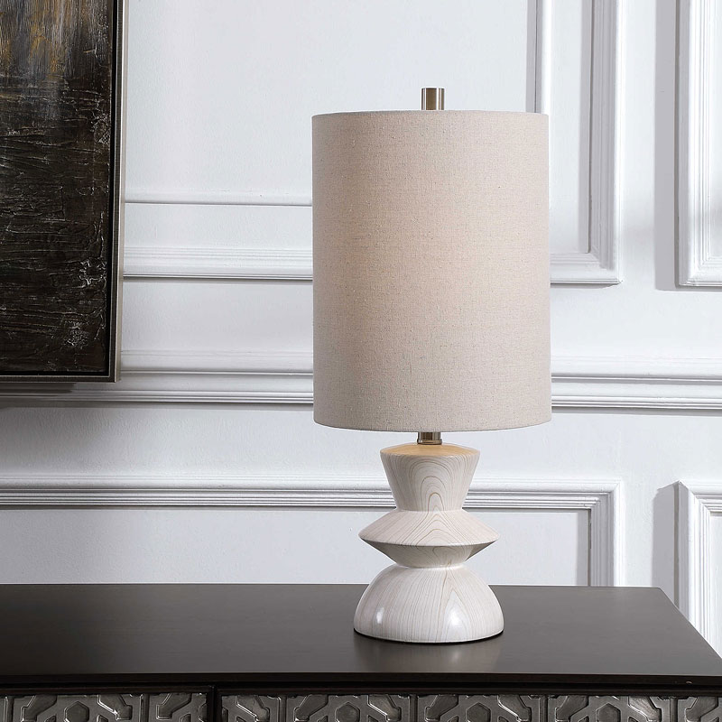 Stevens Bleached Wood Buffet Lamp Uttermost | Furniture Cart