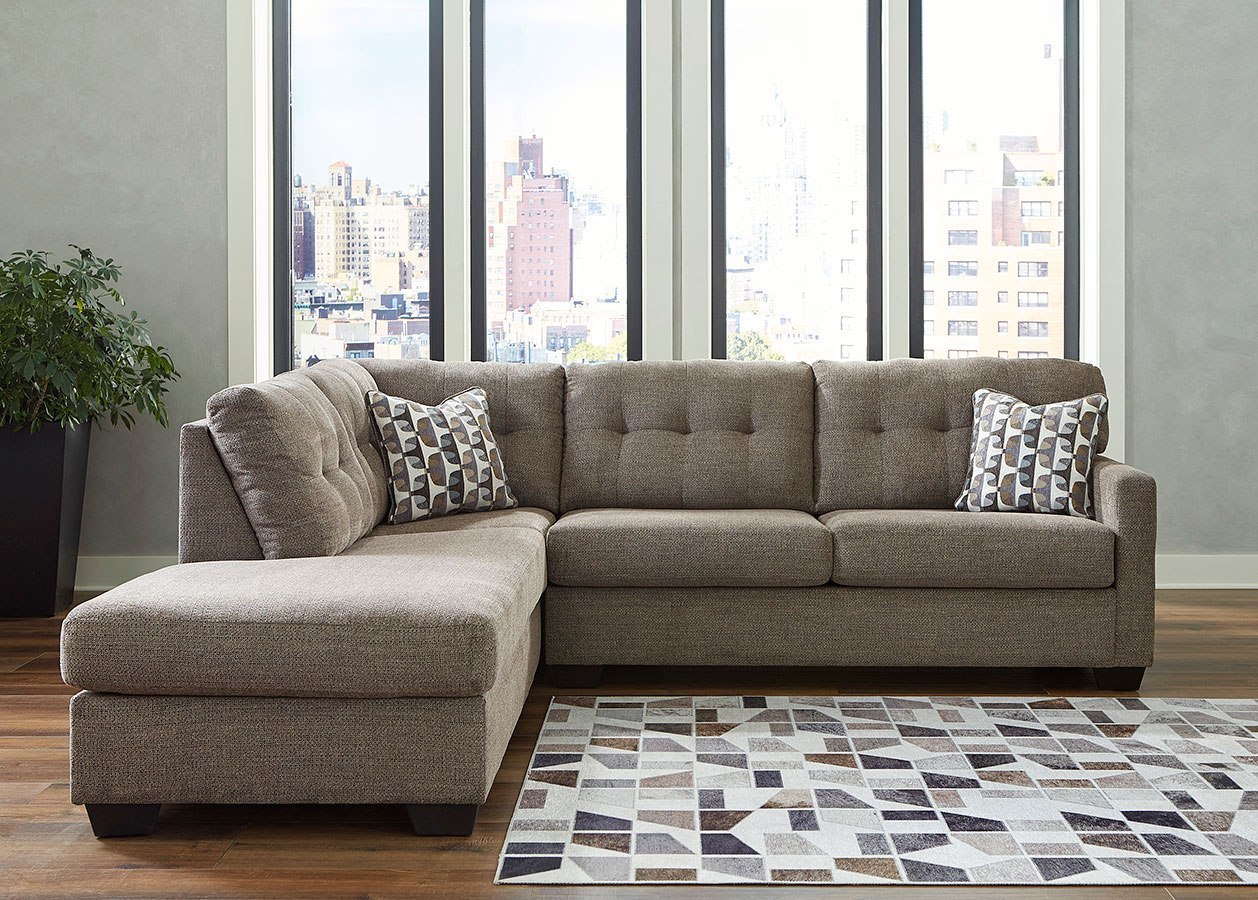 Mahoney Chocolate Left Chaise Sectional Signature Design | Furniture Cart