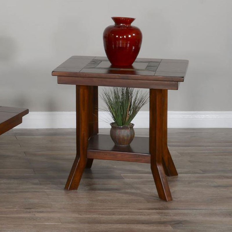 Santa Fe Natural Slate End Table Sunny Designs | Furniture Cart