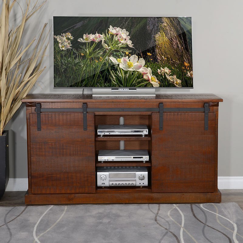 Santa Fe 65 Inch Barn Door TV Console Sunny Designs | Furniture Cart