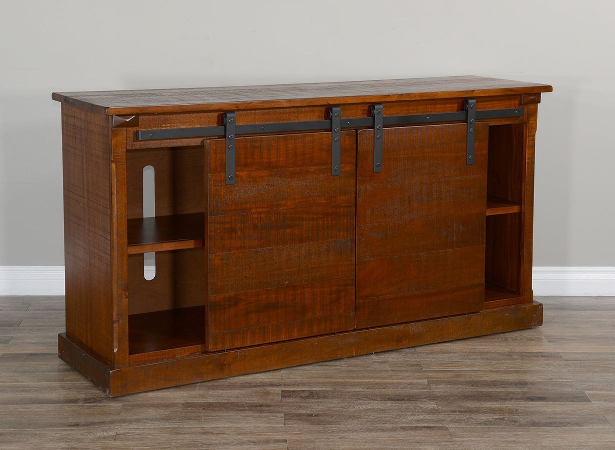 Santa Fe 65 Inch Barn Door TV Console Sunny Designs | Furniture Cart