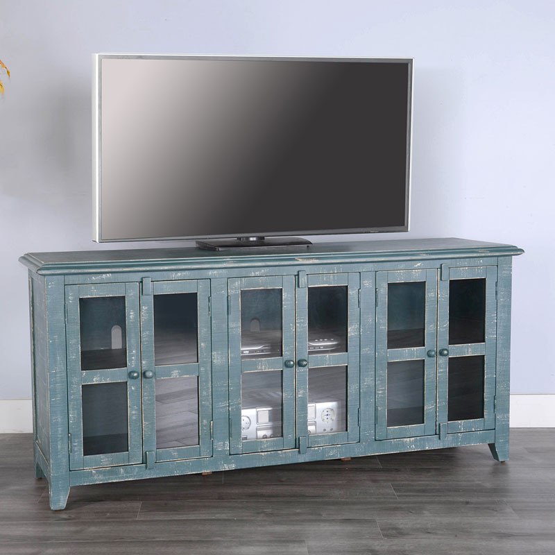 Marina 70 Inch TV Console (Sea Grass) Sunny Designs | Furniture Cart