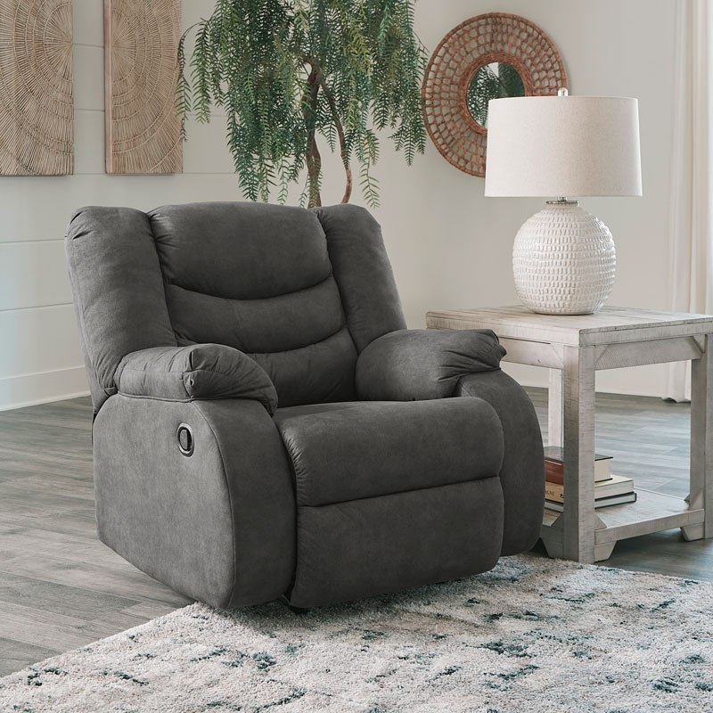 Partymate Slate Rocker Recliner Signature Design | Furniture Cart