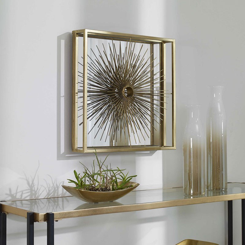 Starlight Mirrored Brass Wall Decor Uttermost | Furniture Cart