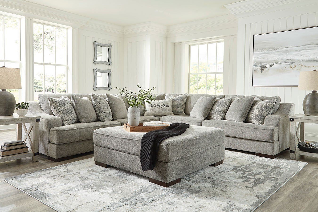 Bayless Smoke Sectional Set Signature Design | Furniture Cart