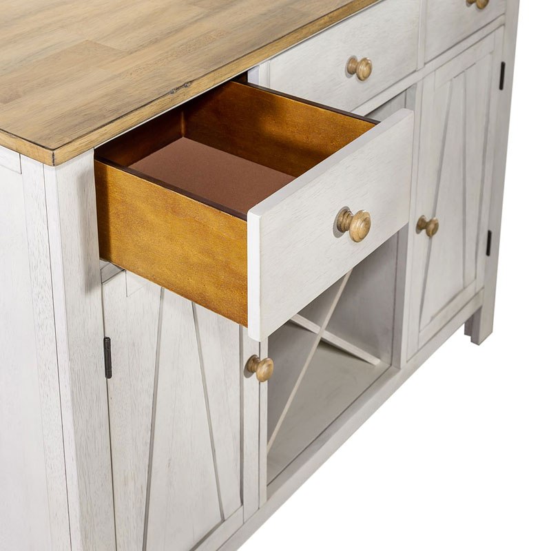 Lindsey Farm Server (Weathered White) Liberty Furniture | Furniture Cart