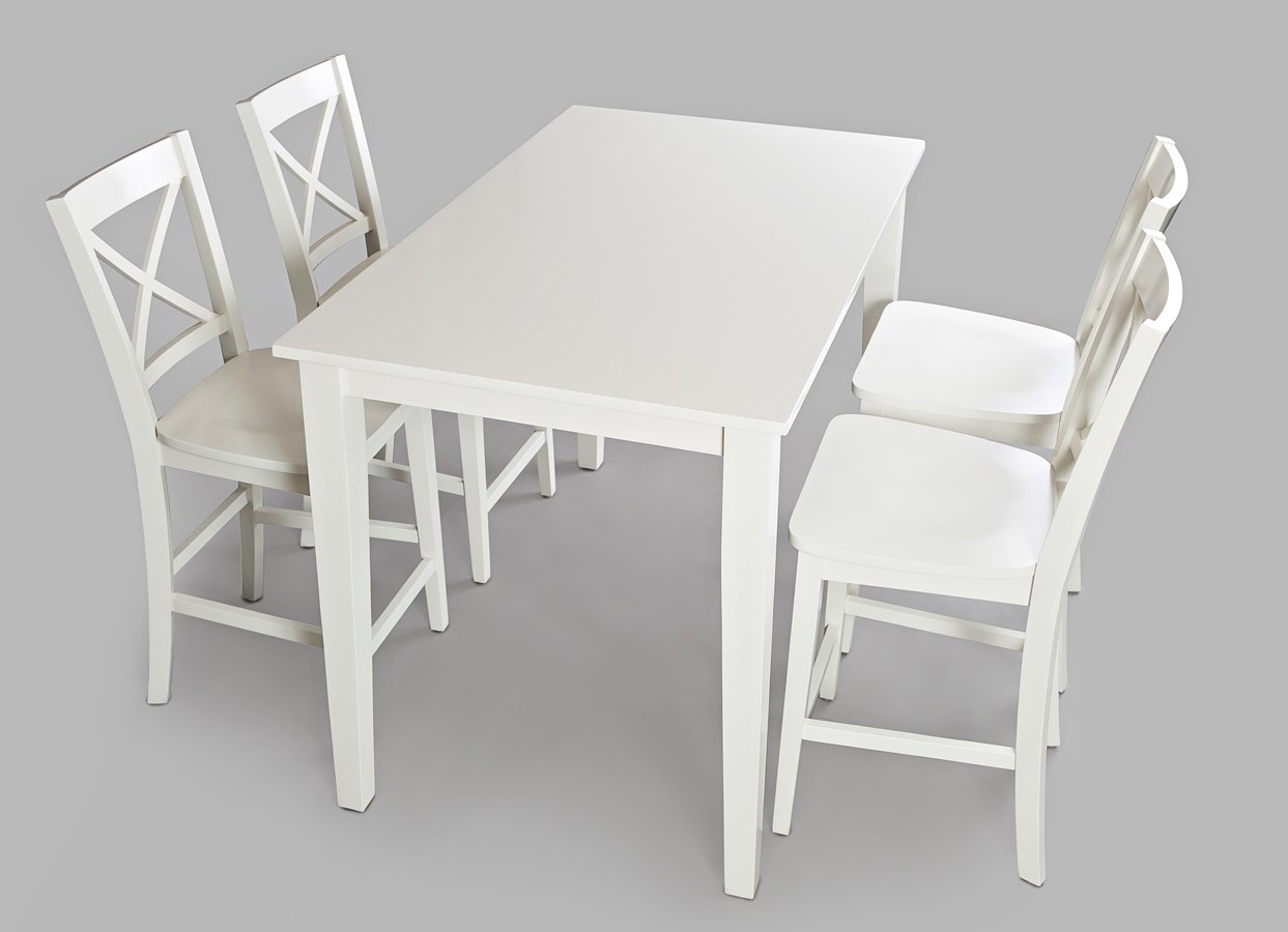 Simplicity Counter Height Dining Room Set (Paperwhite) Jofran Furniture ...