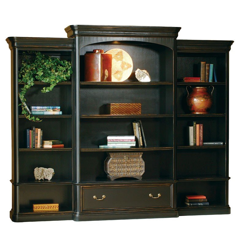 Louis Philippe Executive Bookcase Wall Hekman | Furniture Cart