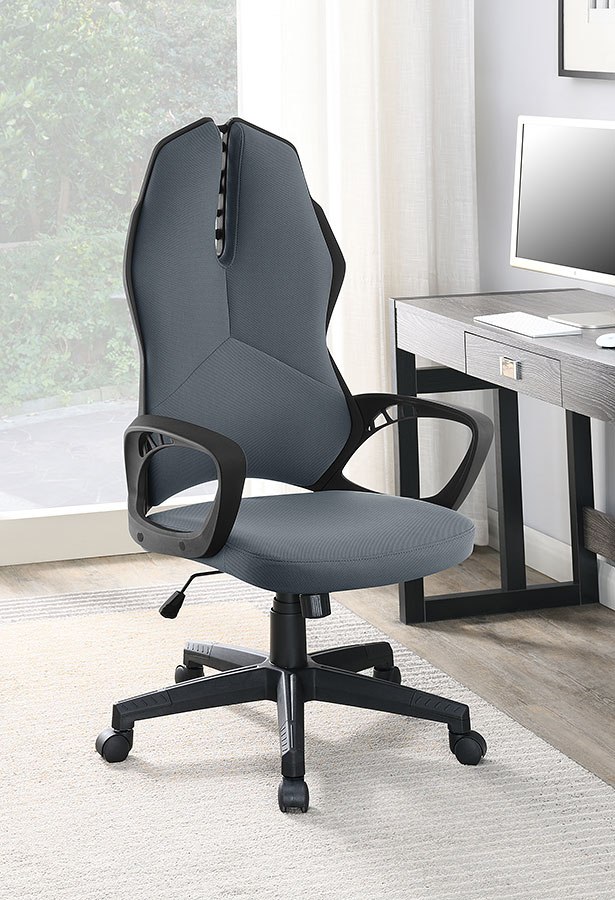Dark Grey Fabric Office Chair Coaster Furniture | Furniture Cart
