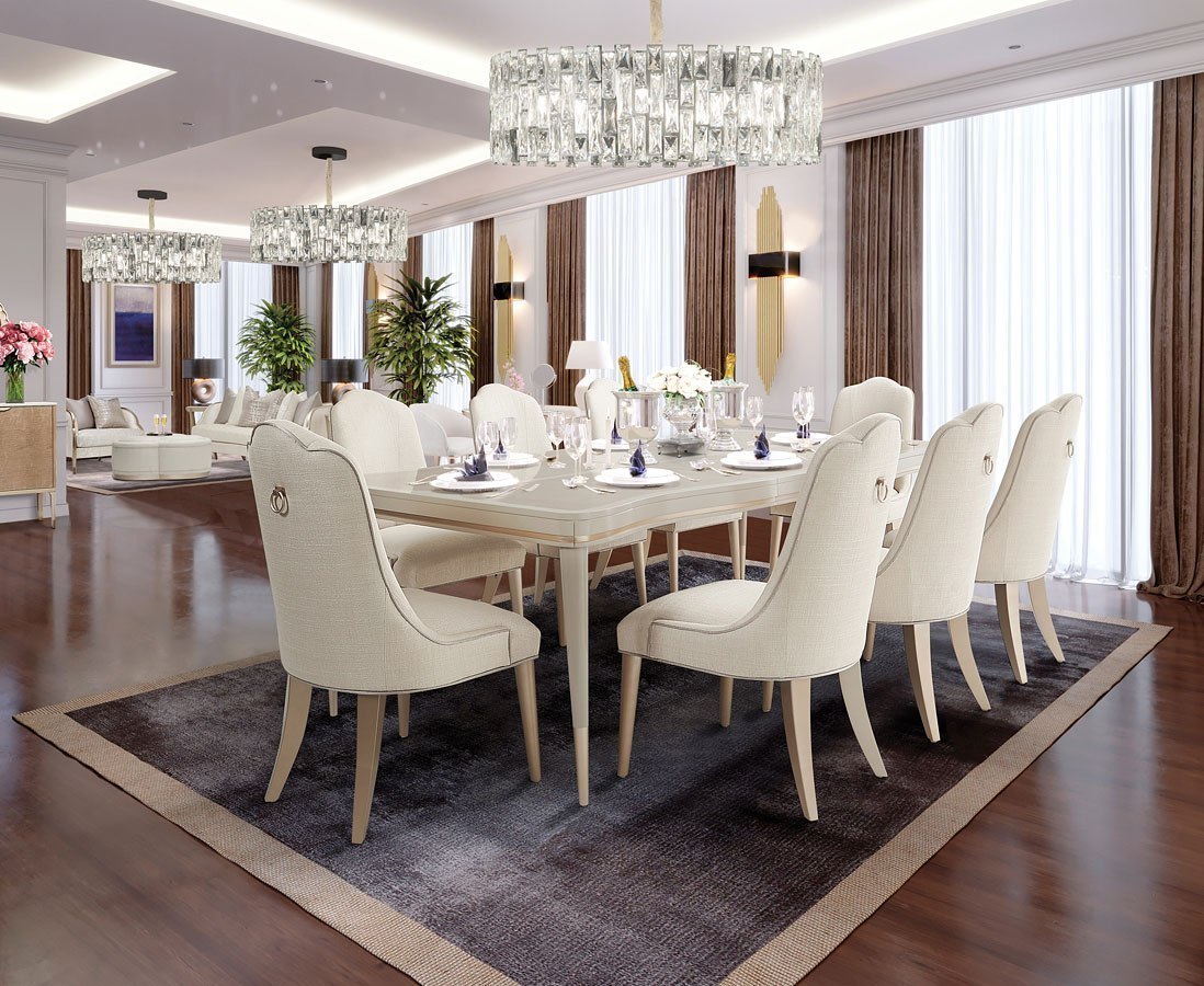 Malibu Crest Rectangular Dining Room Set Aico Furniture | Furniture Cart