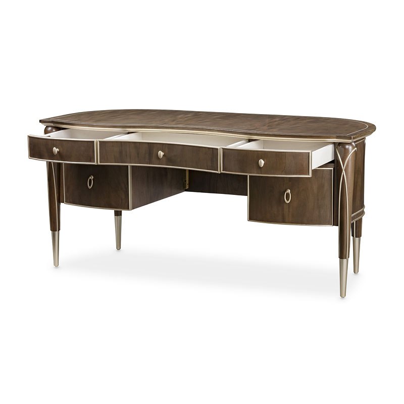 Villa Cherie Hazelnut Desk Aico Furniture | Furniture Cart