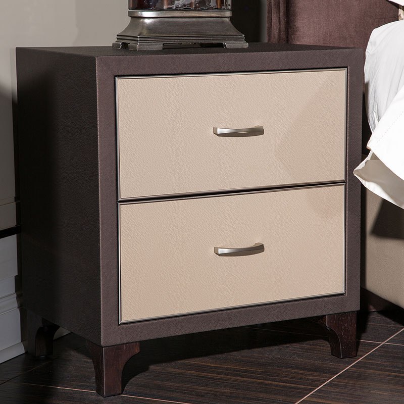 21 Cosmopolitan Nightstand (Taupe) Aico Furniture | Furniture Cart
