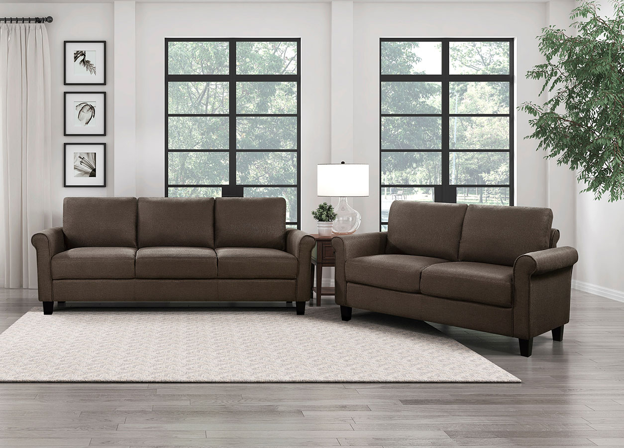 Kenmare Living Room Set (Chocolate) Homelegance | Furniture Cart