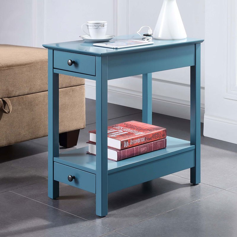 Byzad Side Table Teal Acme Furniture Furniture Cart