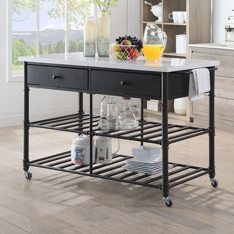 Emery Kitchen Island Acme Furniture | Furniture Cart