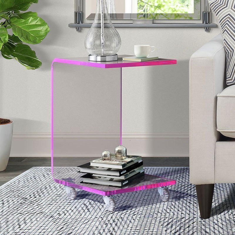 Iris Snack Table (Pink) Elements Furniture | Furniture Cart