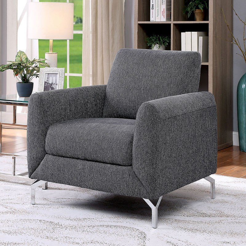 Lauritz Living Room Set (Gray) Furniture Of America | Furniture Cart