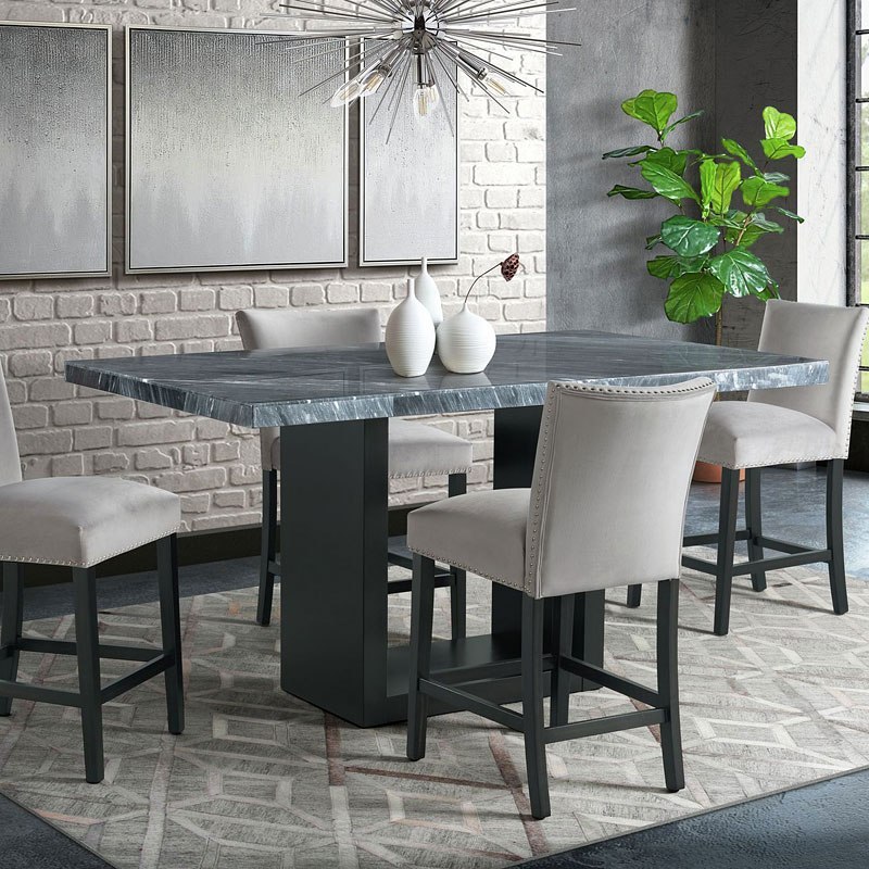 Valentino Counter Height Table (Grey) Elements Furniture | Furniture Cart