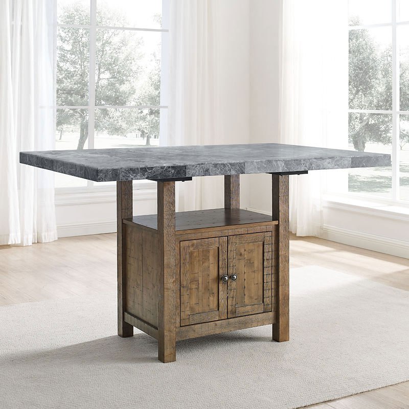 Grayson Counter Height Gray Marble Top Table Steve Silver Furniture ...