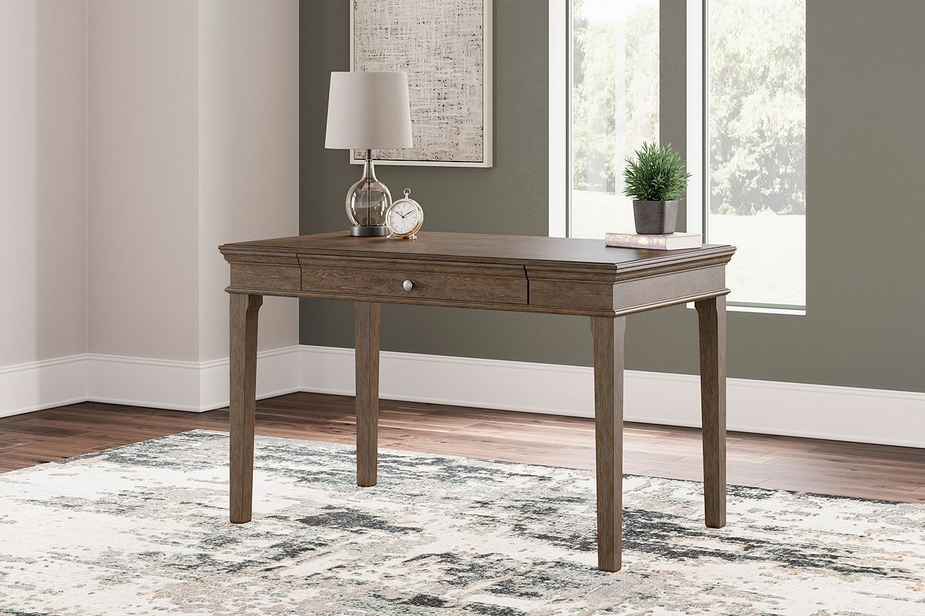 Janismore Home Office Small Leg Desk Signature Design | Furniture Cart