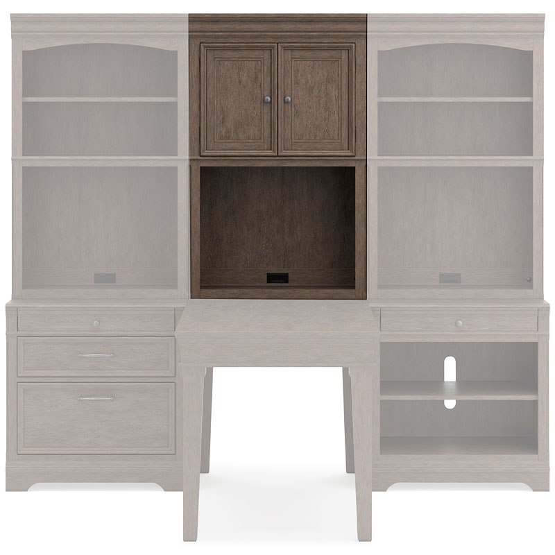 Janismore Home Office Set W/ Storage Leg Desk Signature Design ...