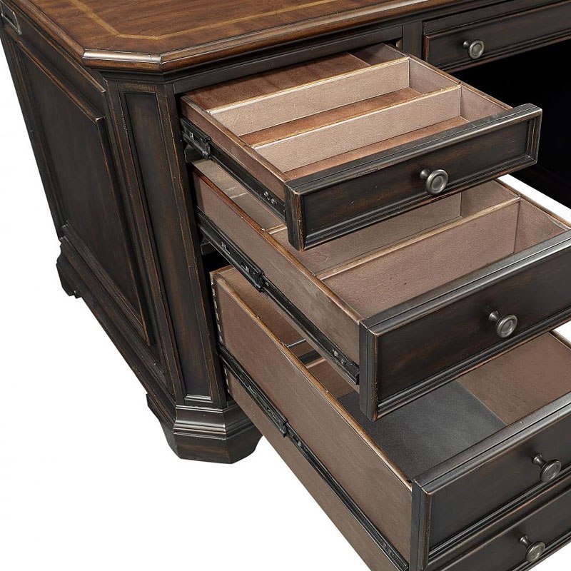 Hampton 66 Inch Executive Desk Aspenhome | Furniture Cart