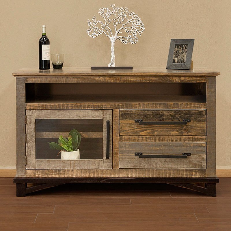 Loft Brown 52 Inch TV Stand IFD Furniture | Furniture Cart