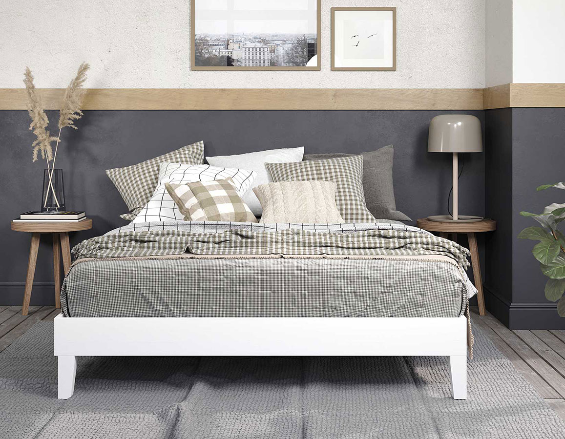 Nix White Platform Bed Steve Silver Furniture | Furniture Cart
