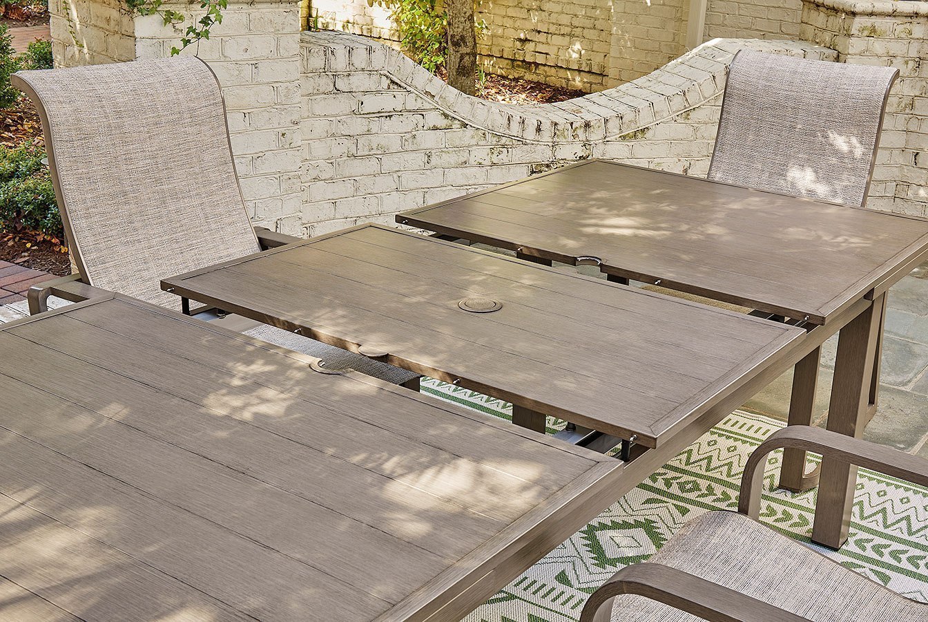 Beach Front Outdoor Dining Table Signature Design | Furniture Cart