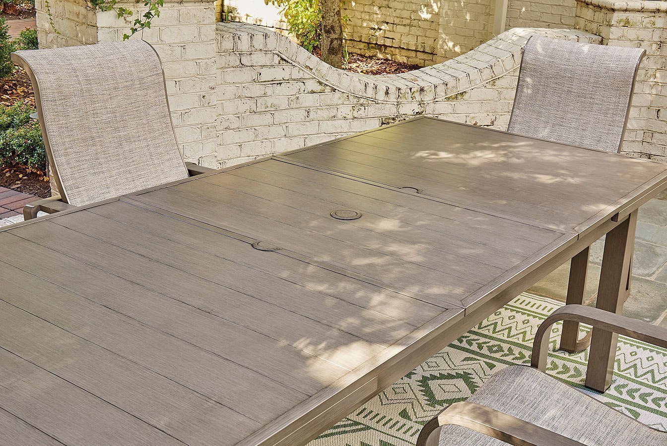 Beach Front Outdoor Dining Table Signature Design | Furniture Cart