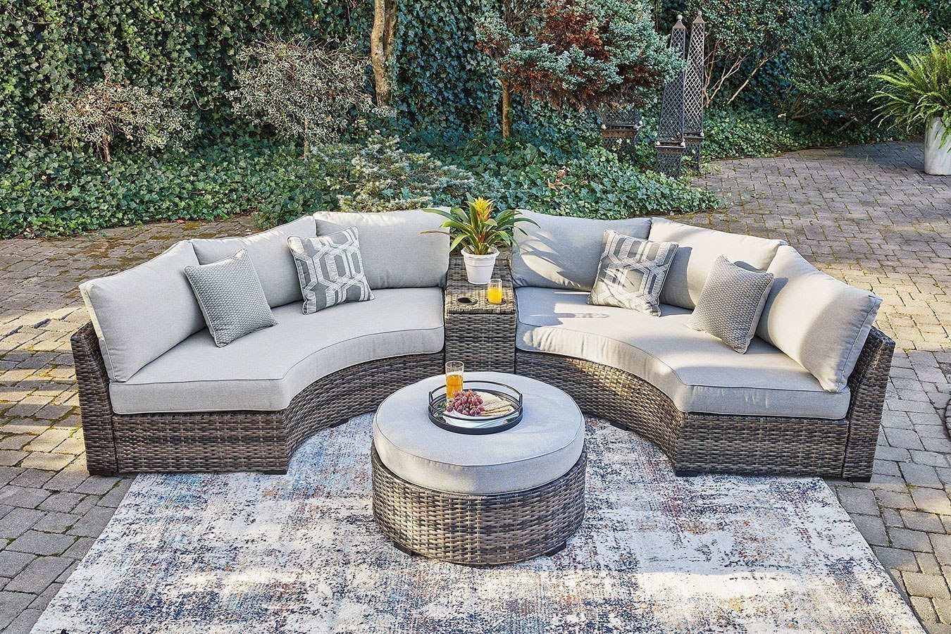 Harbor Court Modular Outdoor Sectional Set Signature Design | Furniture ...