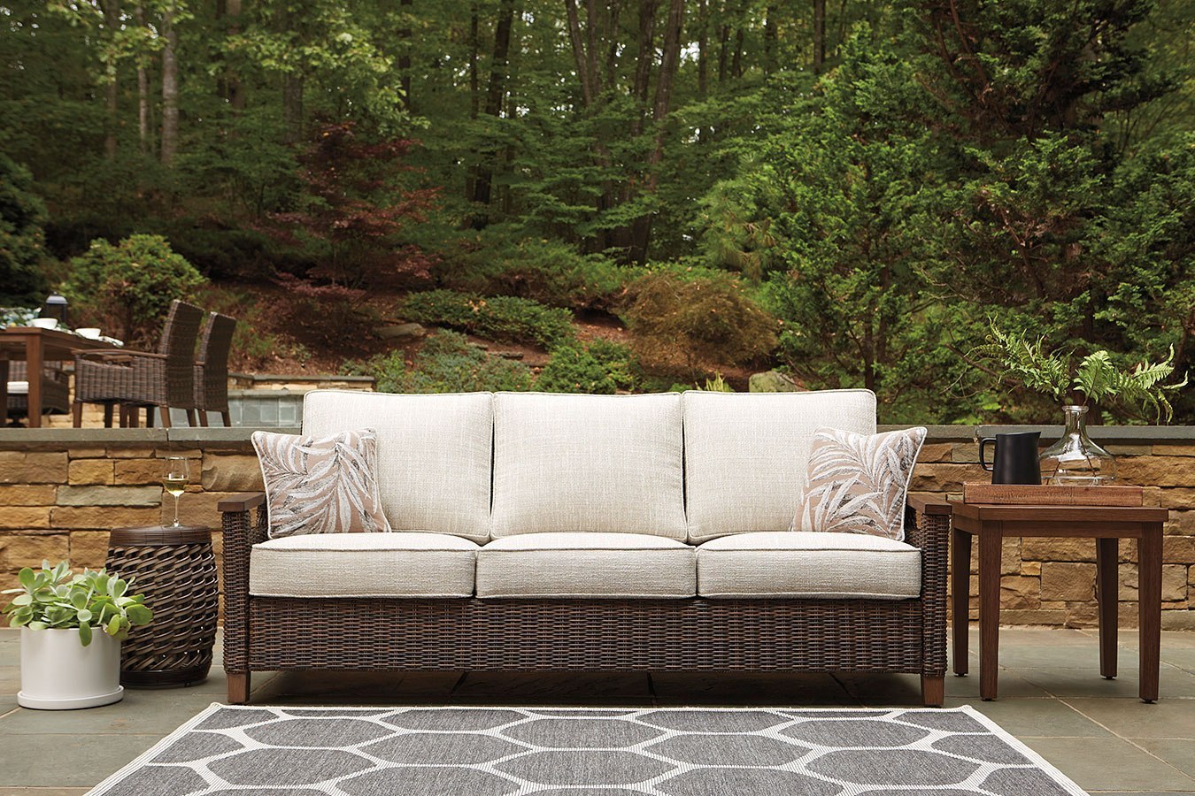 Paradise Trail Outdoor Seating Set Signature Design | Furniture Cart