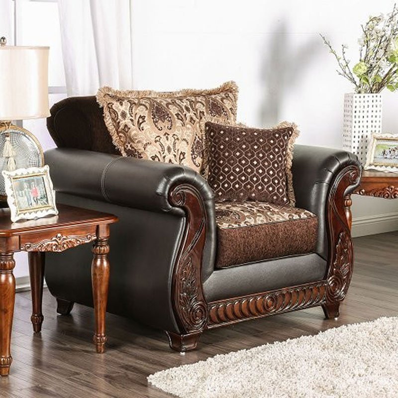 Franklin Chair (Dark Brown) Furniture Of America | Furniture Cart