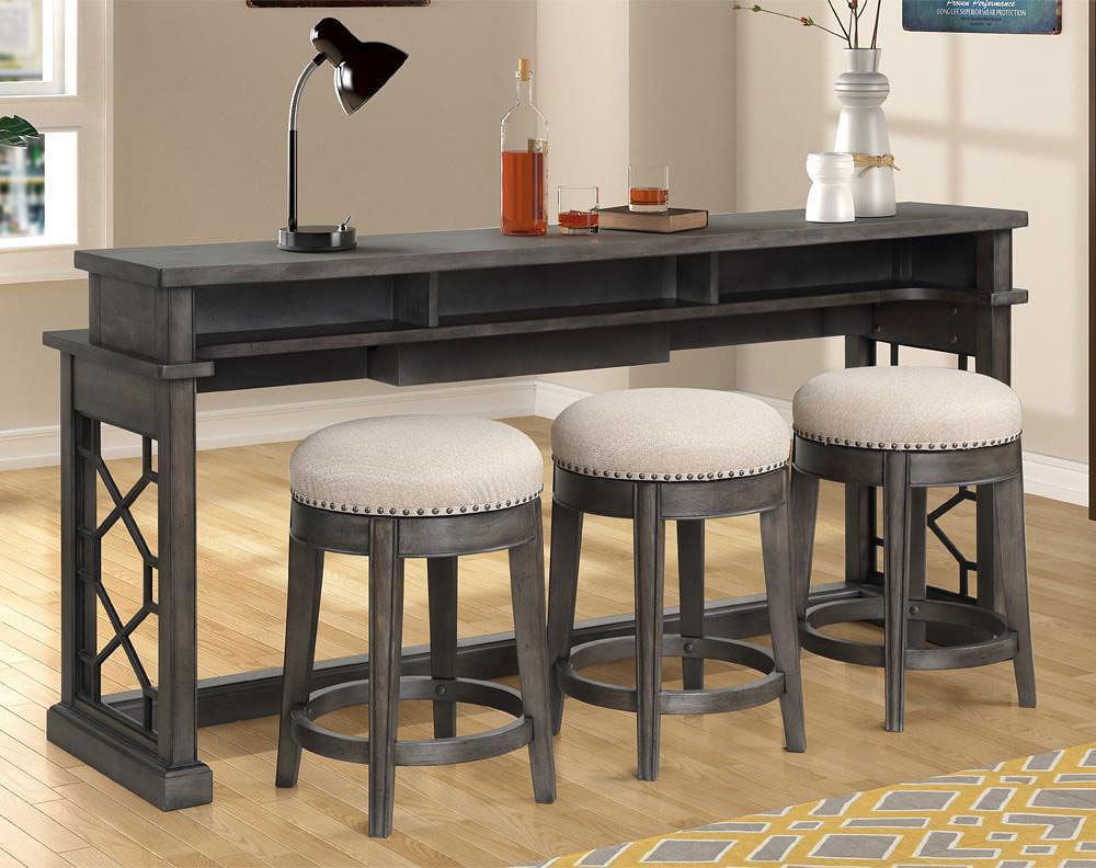Sundance Everywhere Console W/ 3 Stools (Smokey Grey) Parker House ...